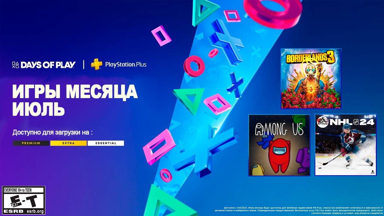 Playstation plus Exstra/delux на 2 июля 2024