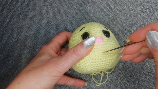 Утяжка ротика вязаной игрушке.mp4