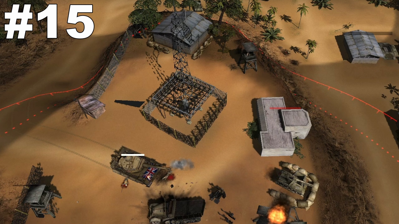 ▶Desert Rats vs. Afrika Korps. Кампания Союзников. Миссия 4: Куры на насесте. #15