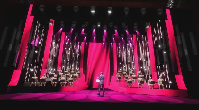 Сценография с оркестром  Эскиз