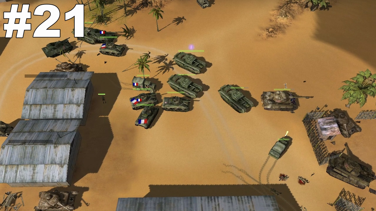 ▶Desert Rats vs. Afrika Korps. Кампания Союзников. Миссия 5: Возвращение в Тобрук. #21