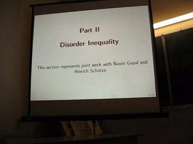 Yury Lifshitz talk, 2007 08 29