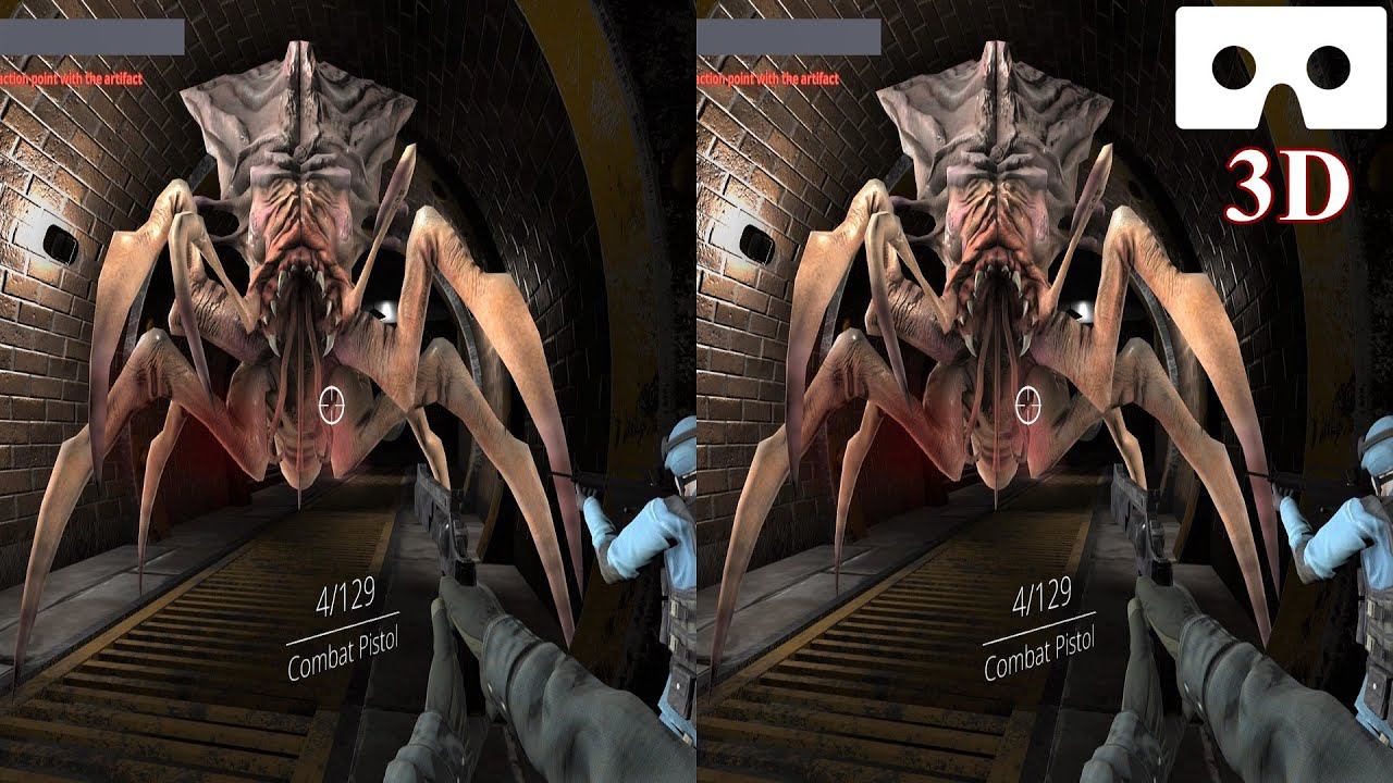 SCP LR 3D VR horror 3D SBS VR box google cardboard video