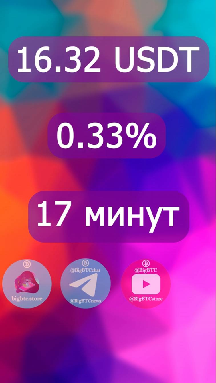 🤑+1600 рублей за 17 минут | Спред +0.33% #арбитраж c  @BigBTC