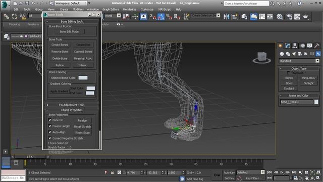 14. Adding bones for the hind legs