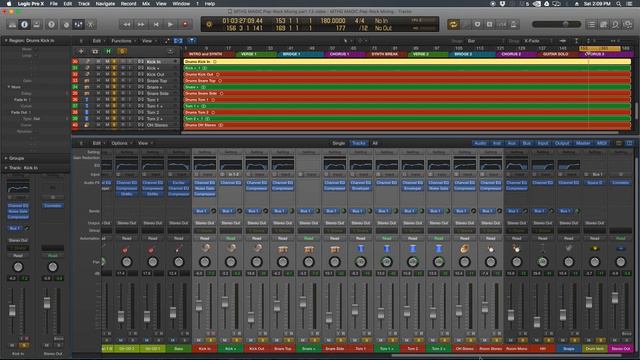 Logic Pro X - Pop/Rock Mixing - PART 13 - Adding Reverb, Space Designer, Sends, Buses, Aux Tracks