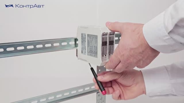 Монтаж нормирующих преобразователей НПСИ на DIN рейку