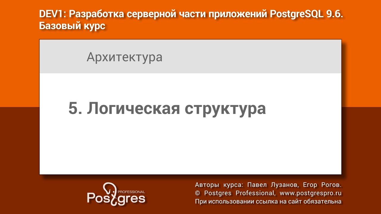 Тема 05 «Логическая структура». Учебный курс DEV1 в Твери 2018