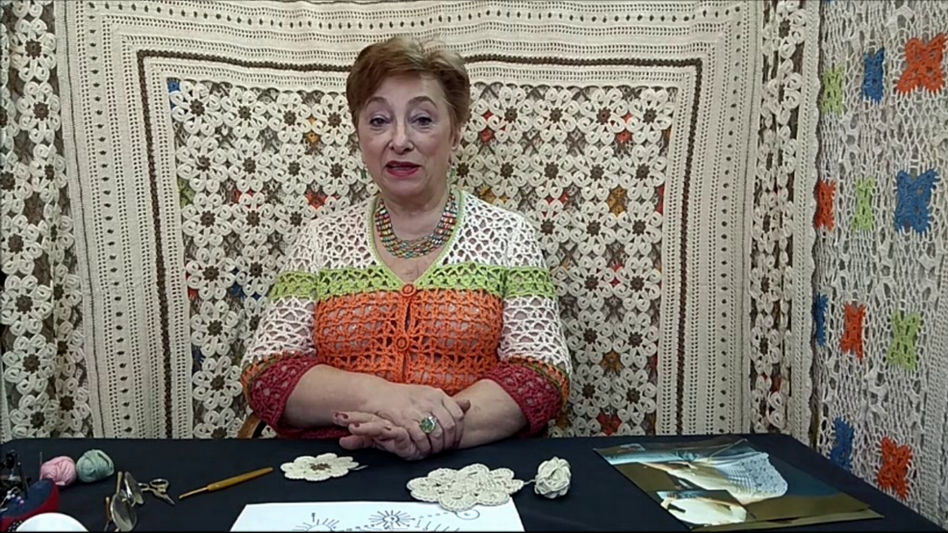 Вязание мотива "Солнцеворот". Мастер-класс по вязанию крючком от О. С. Литвиной.