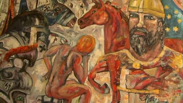 В мастерской художника Александра Елизарэ в 2010 году. Совсем недавно художник приехал из Сочи