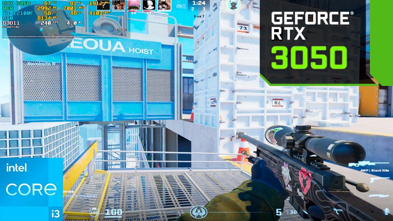 Counter-strike 2 : RTX 3050 8GB + i3-12100F