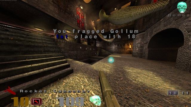 Quake 3 Огонь и Лёд (Fire and Ice) 4k прохождение, сложность крутой, карта (9) charondm1