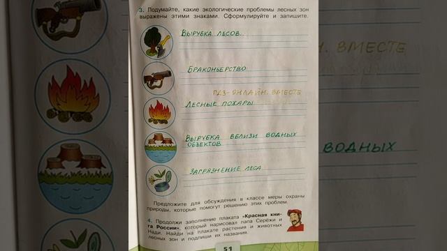 4 класс. ГДЗ.Окружающий мир. Рабочая тетрадь. Часть 1. Плешаков. Страницы 50-52. С комментированием