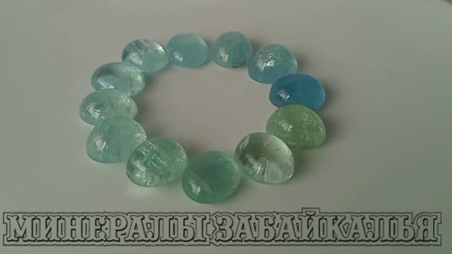 Кабошоны аквамарина, берилла, гелиодора 10*12 (±0.2) мм