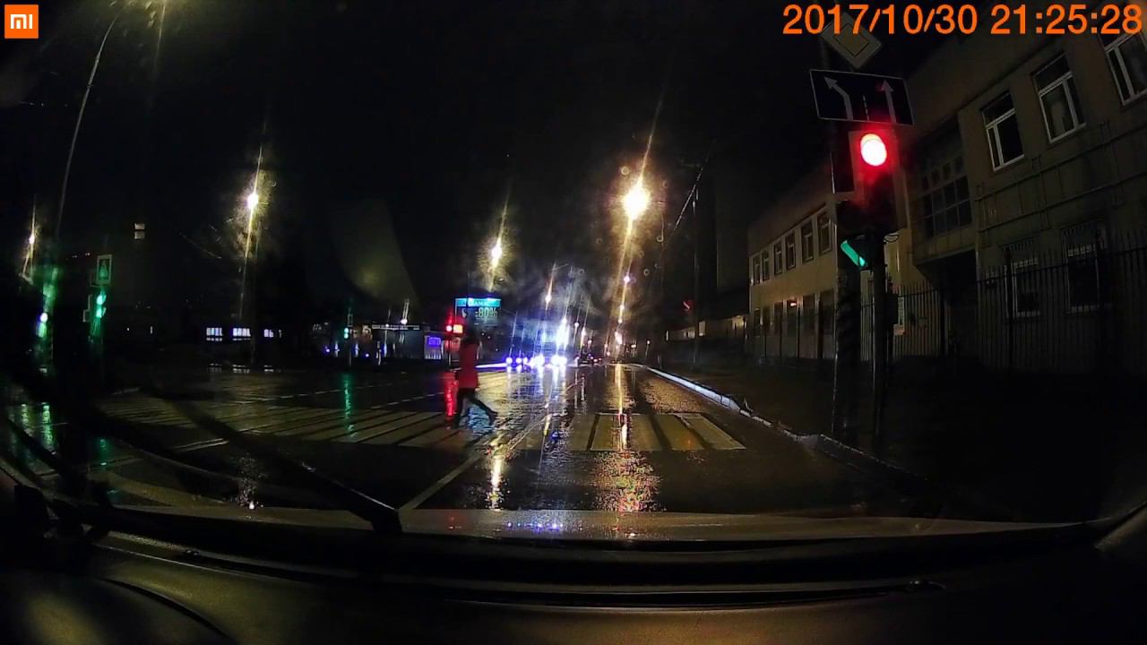 Xiaomi Mijia CAR driving Recorder Camera. Тестирование видеозаписи. Ночь. Дождь