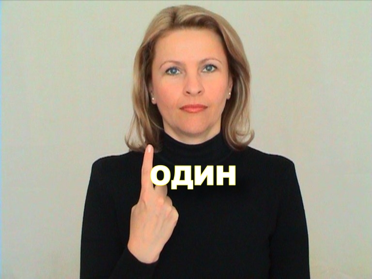 ЖЕСТОВЫЙ ЯЗЫК. СЛОВАРЬ. Один