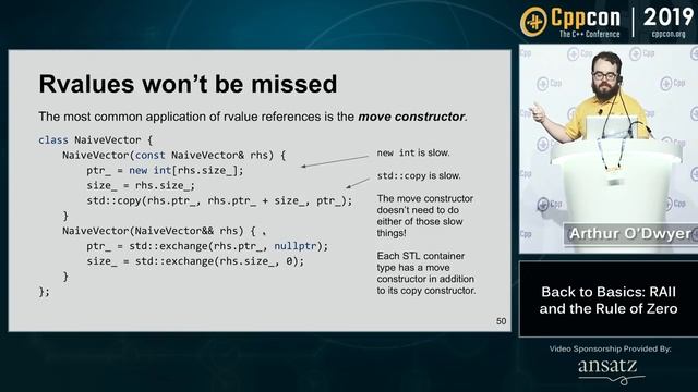 Back to Basics_ RAII and the Rule of Zero - Arthur O'Dwyer - CppCon 2019