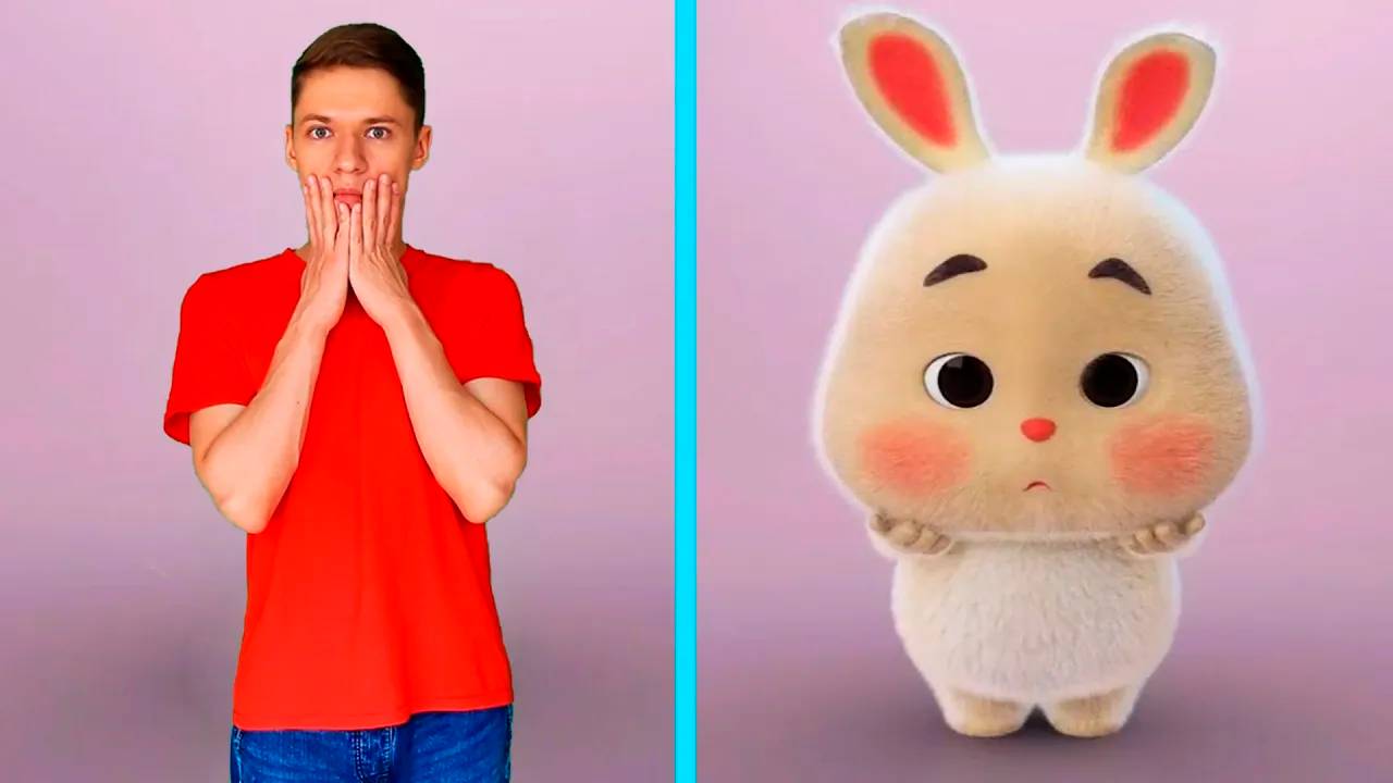 Милый Толстый Кролик в Реальной Жизни! Повторяю за Толстым Милым Кроликом