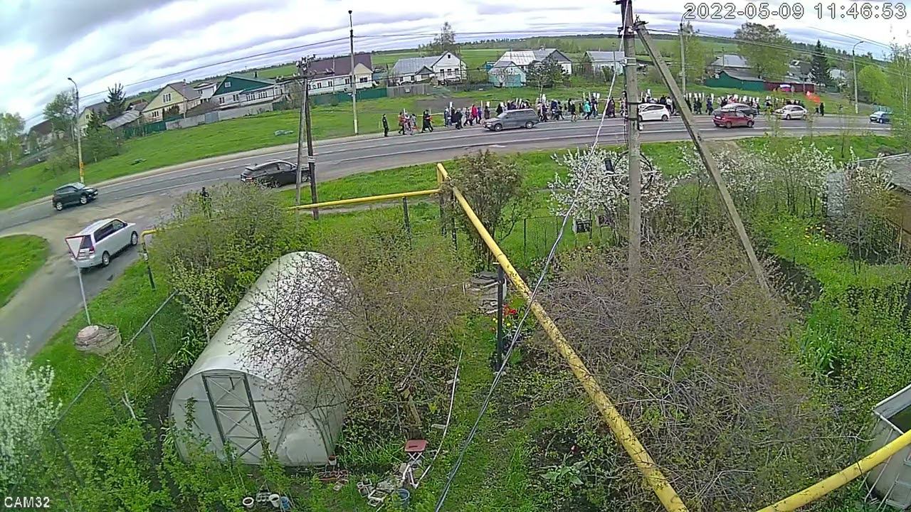 Шествие "Бессмертного полка" 9 мая 2022 года в селе Сухая Лубна Липецкой области.