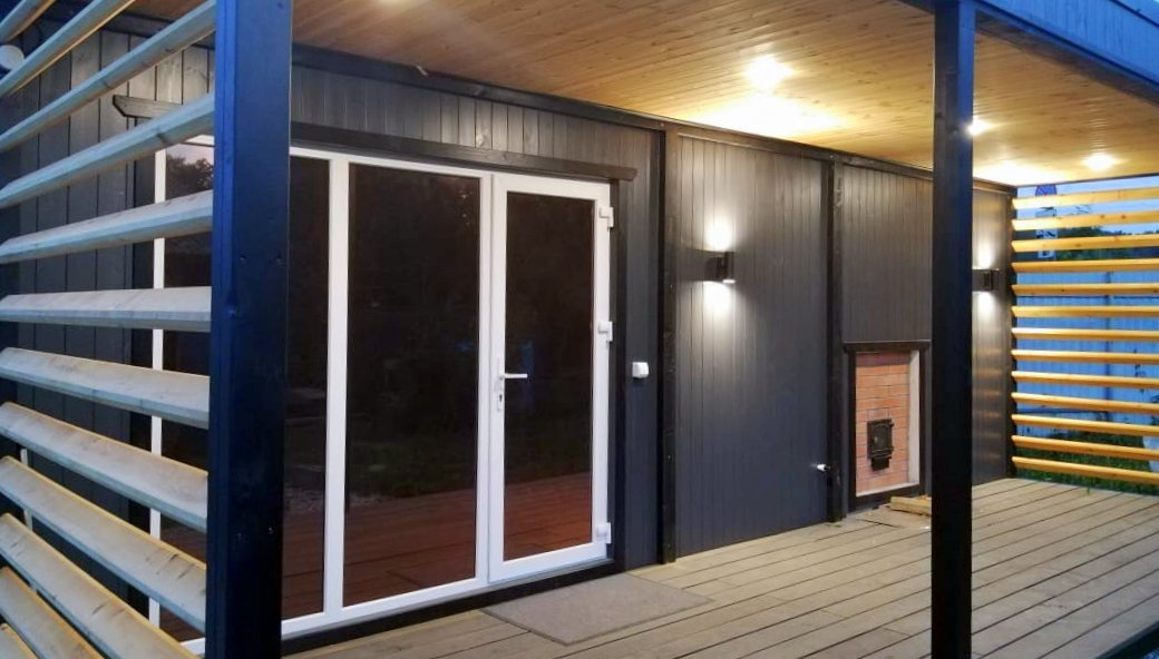 Модульная БАНЯ Дока каркасная большая мобильная с террасой.mp4