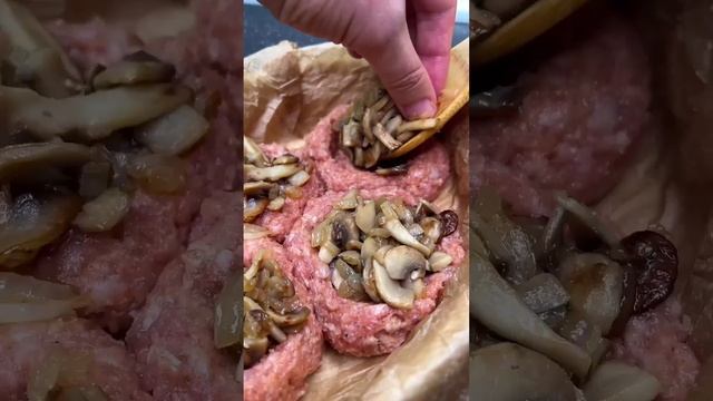 Готовим мясныe гнeзда c грибной начинкой?