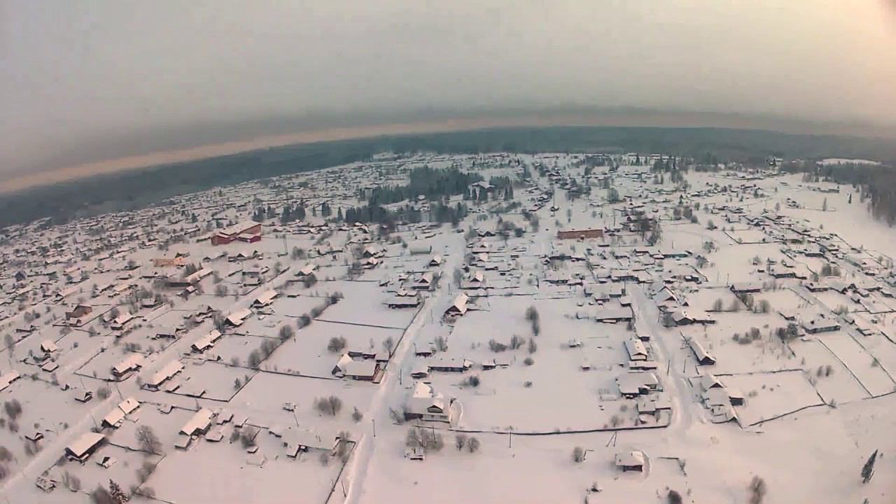Кормовище с высоты птичьего полета в зимний период