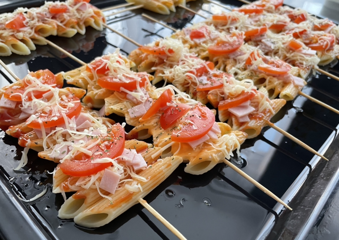 Макароний шашлычок| Кулинария устами младенца