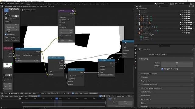 Blender Избушка ► 6.5. Сборка. Мошки. Композитинг