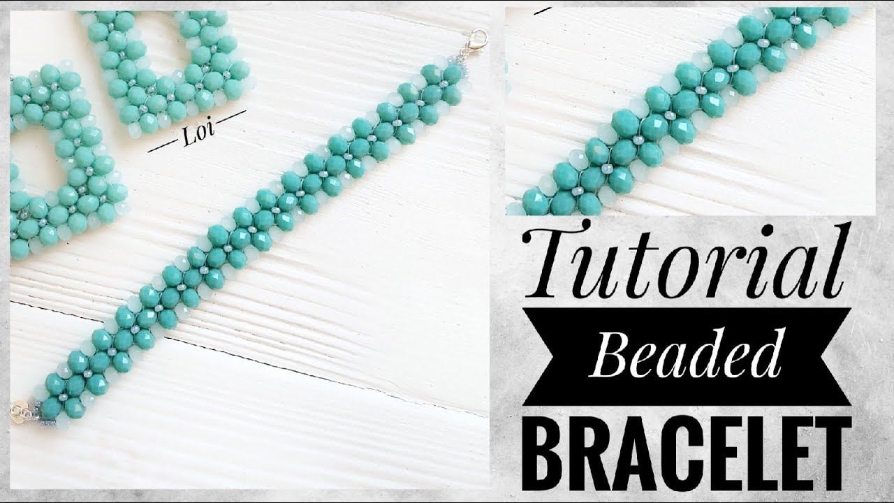 Мастер-класс: Браслет из хрусталя и бисера | Tutorial: Bracelet made of crystal beads and beads