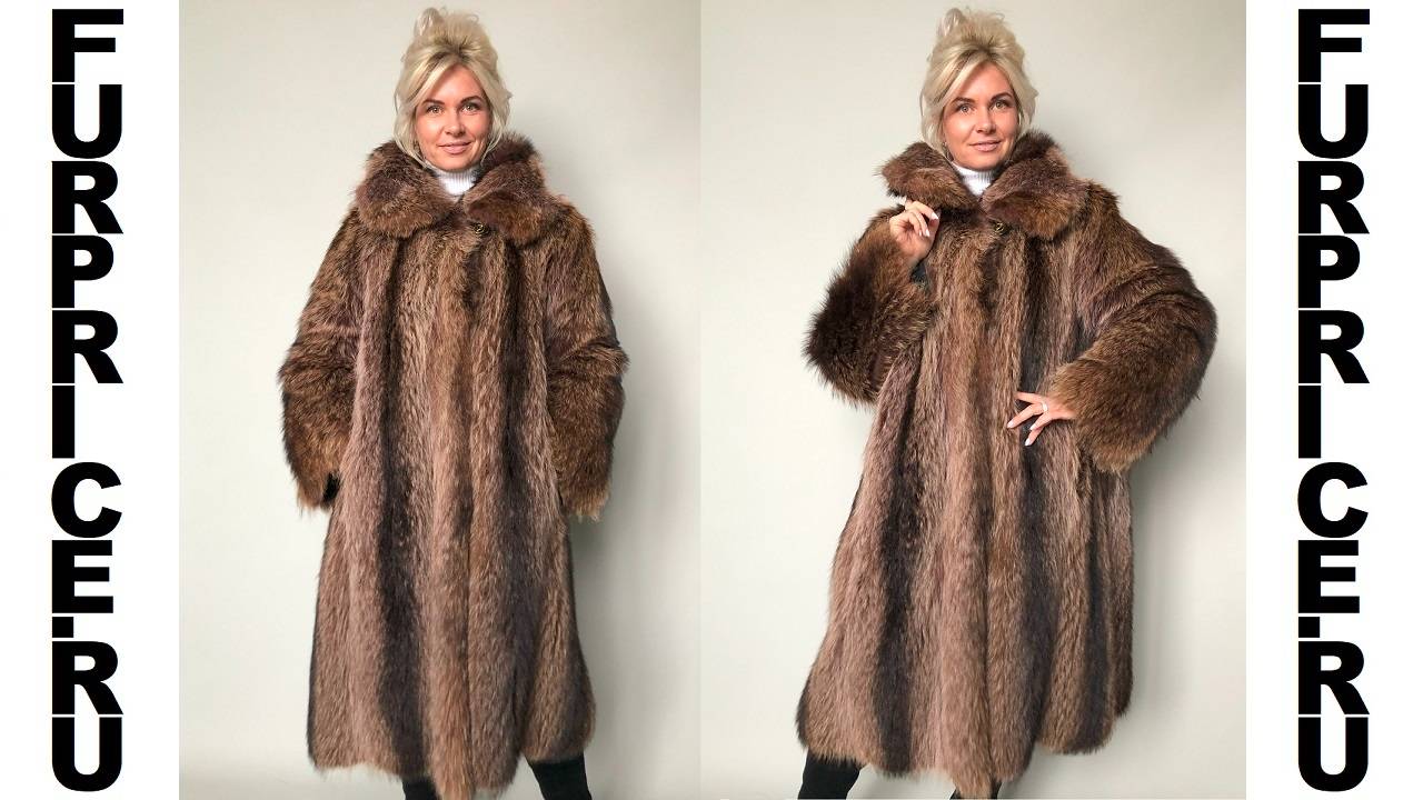 Шуба из меха енота за 12500 ₽ в очень хорошем состоянии дл.105 см р.52-54 на furprice.ru арт. 11790