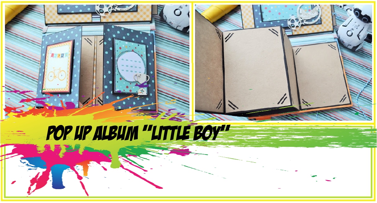 МАСТЕР КЛАСС ПОП АП АЛЬБОМ "Little boy" №8/ СКРАПБУКИНГ / Pop up album