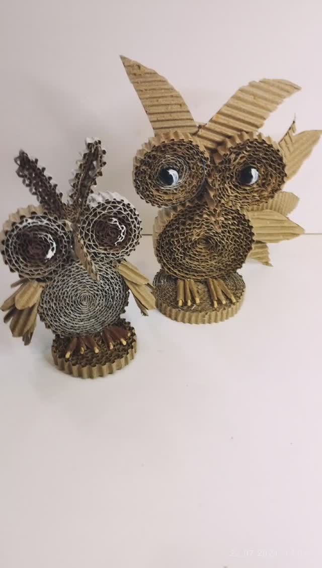 #diy #совята из картона.