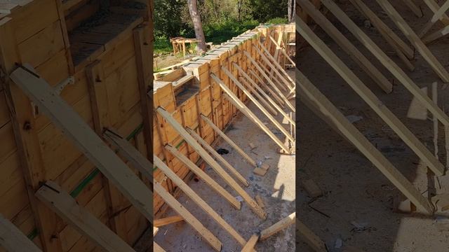 Строим в Селище Кладка Гаража и Разбор Опалубки #дастрой #стройка #фундамент #гараж #дом