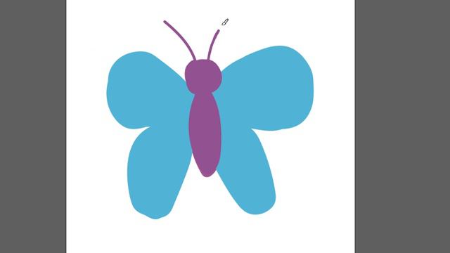 Рисуем бабочку детям часть 10