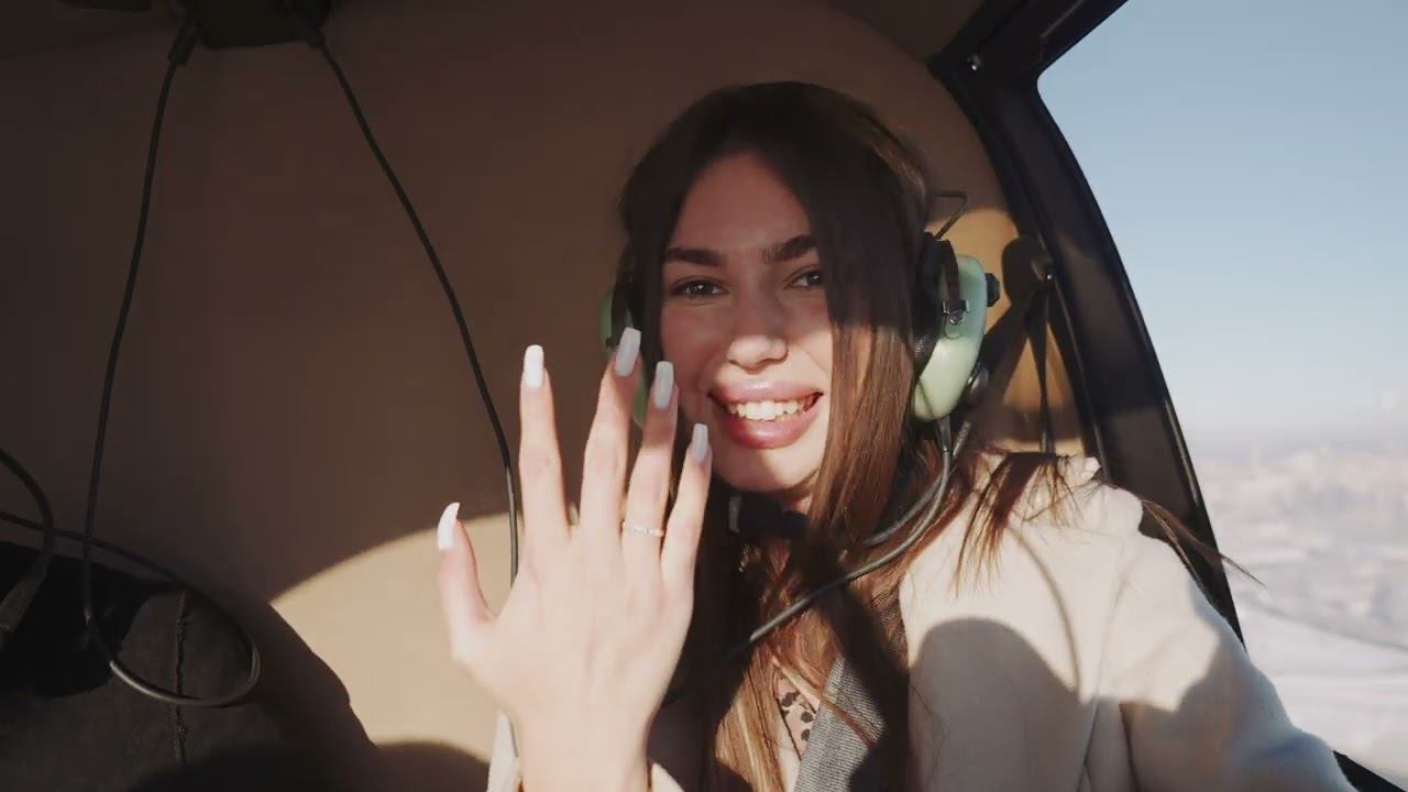 Предложение руки в небе и романтический ужин в ресторане на крыше в "куполе"