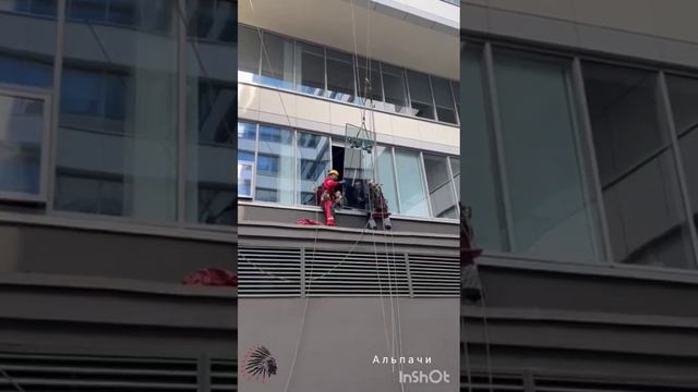 Демонтаж стеклопакета.