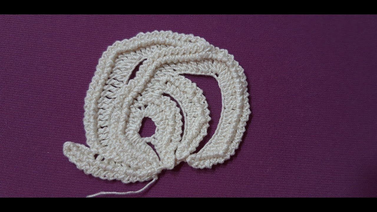 Цветок крючком . ЦВЕТОК АСТРА крючком.часть1.ИРЛАНДСКОЕ КРУЖЕВО. Мотив крючком .