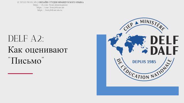 DELF A2: Как оценивают "Письмо"
