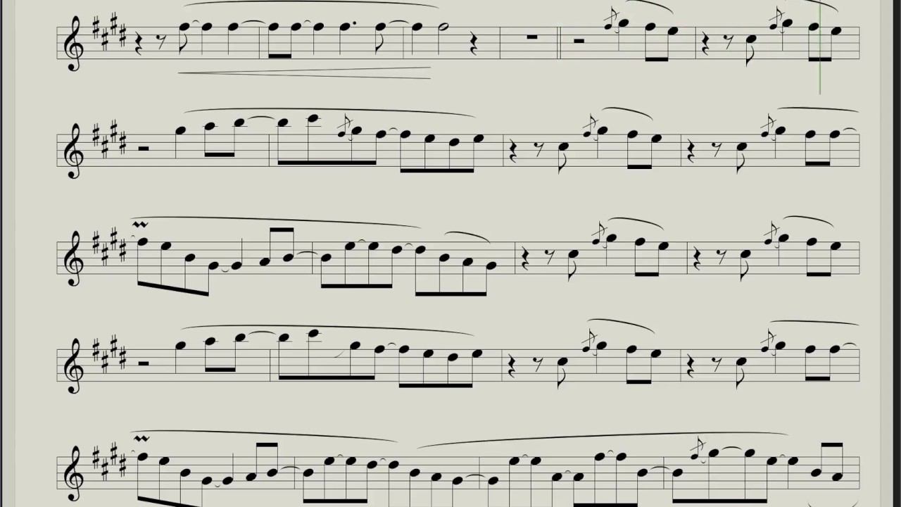 Syntheticsax - Tenderness (Backing Track & Sheet music for saxophone soprano)