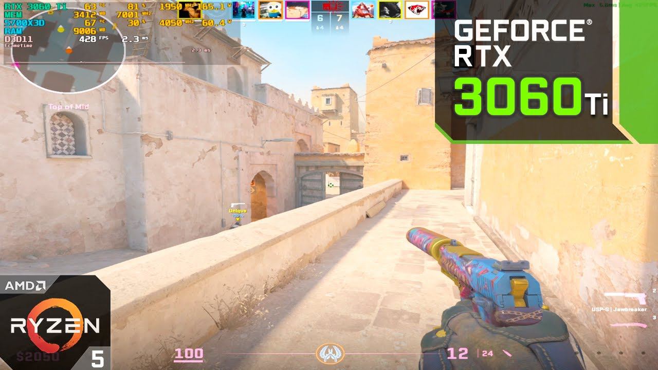 Counter-strike 2 : RTX 3060 Ti + Ryzen 5700X3D