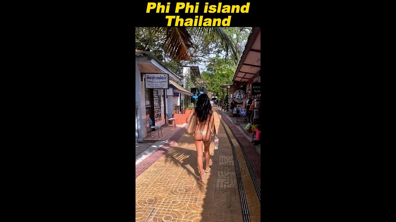 4K Beach walk on Phi Phi Island Thailand 2023 #thailand #phiphi #phiphiislands #shorts  #beachwalk️