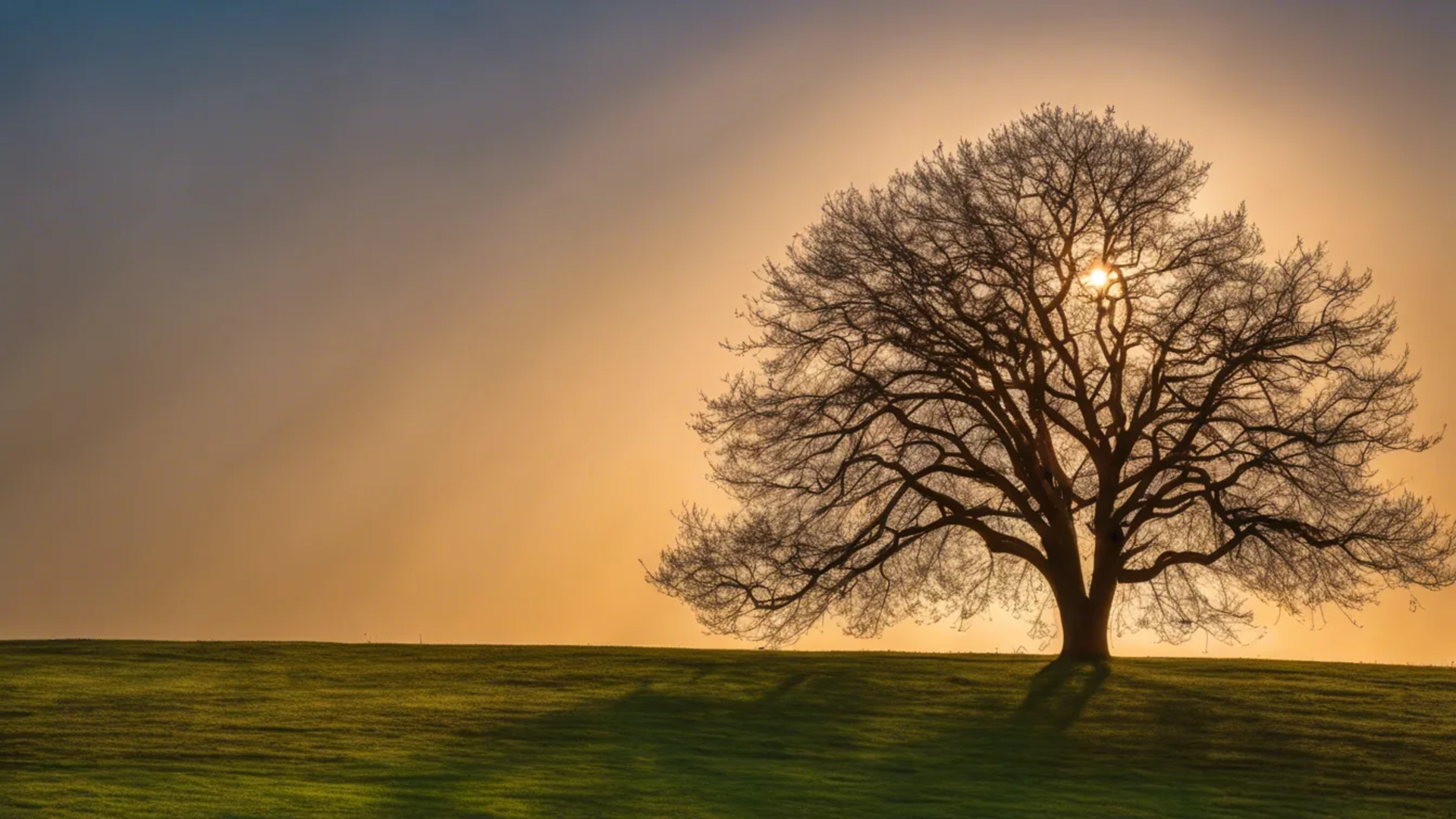 Красивый силуэт дерева