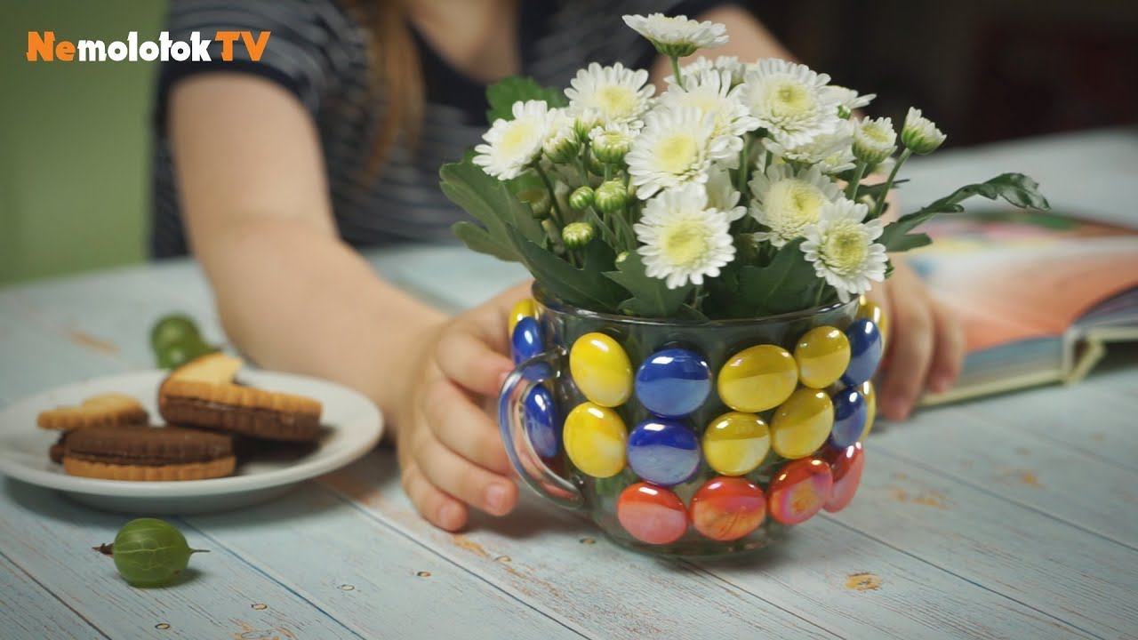 Чем приклеить стекло к стеклу? Ваза из чашки с гелем BLUFIXX (светоотверждаемый УФ клей)