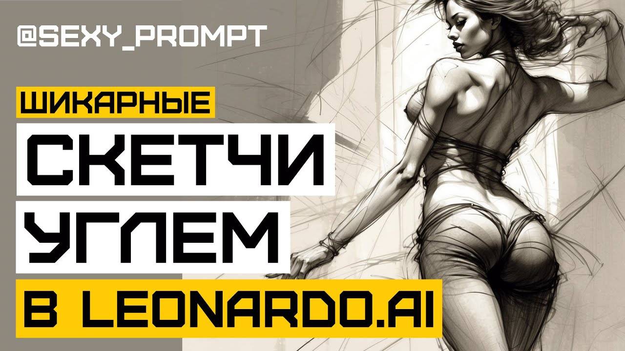 Нейросеть рисует УГЛЕМ. Leonardo ai