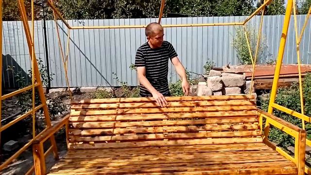 САМОДЕЛЬНЫЕ САДОВЫЕ КАЧЕЛИ_ДИВАН