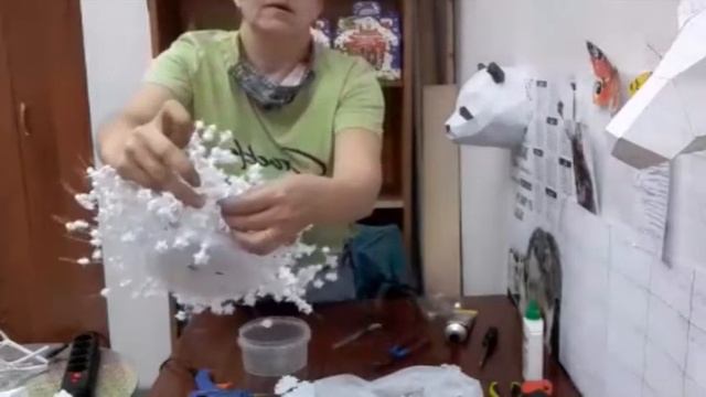 Мастер-класс. Композиция из шариков пенопласта.mp4