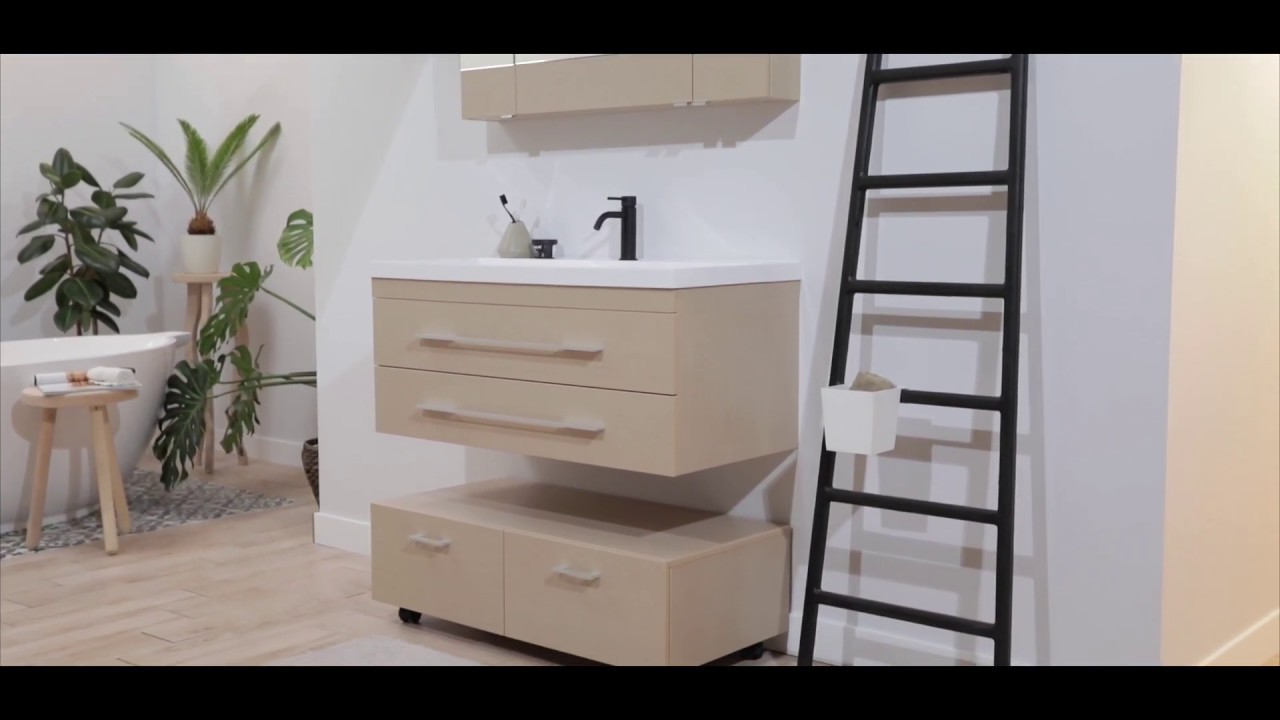 Комплект мебели Aquanet Нота NEW 100 светлый дуб (камерино).