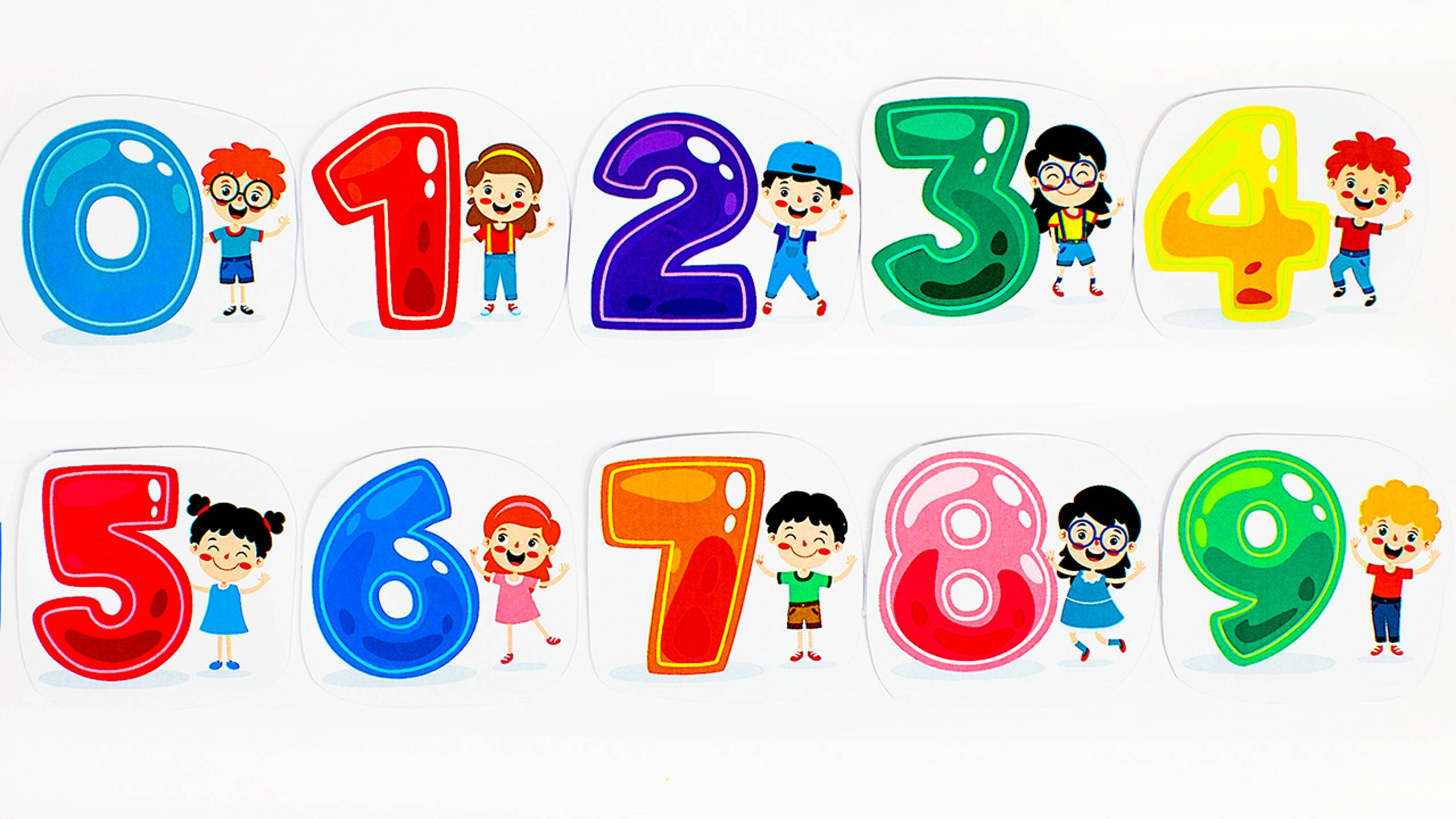 Учимся Писать Цифры от 0 до 9 - Английский для Малышей!