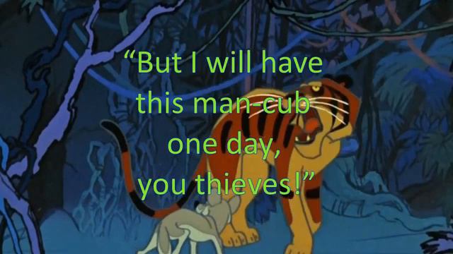 Английский язык. Книга джунглей (Маугли, часть 1). Аудиокнига с текстом и анимац