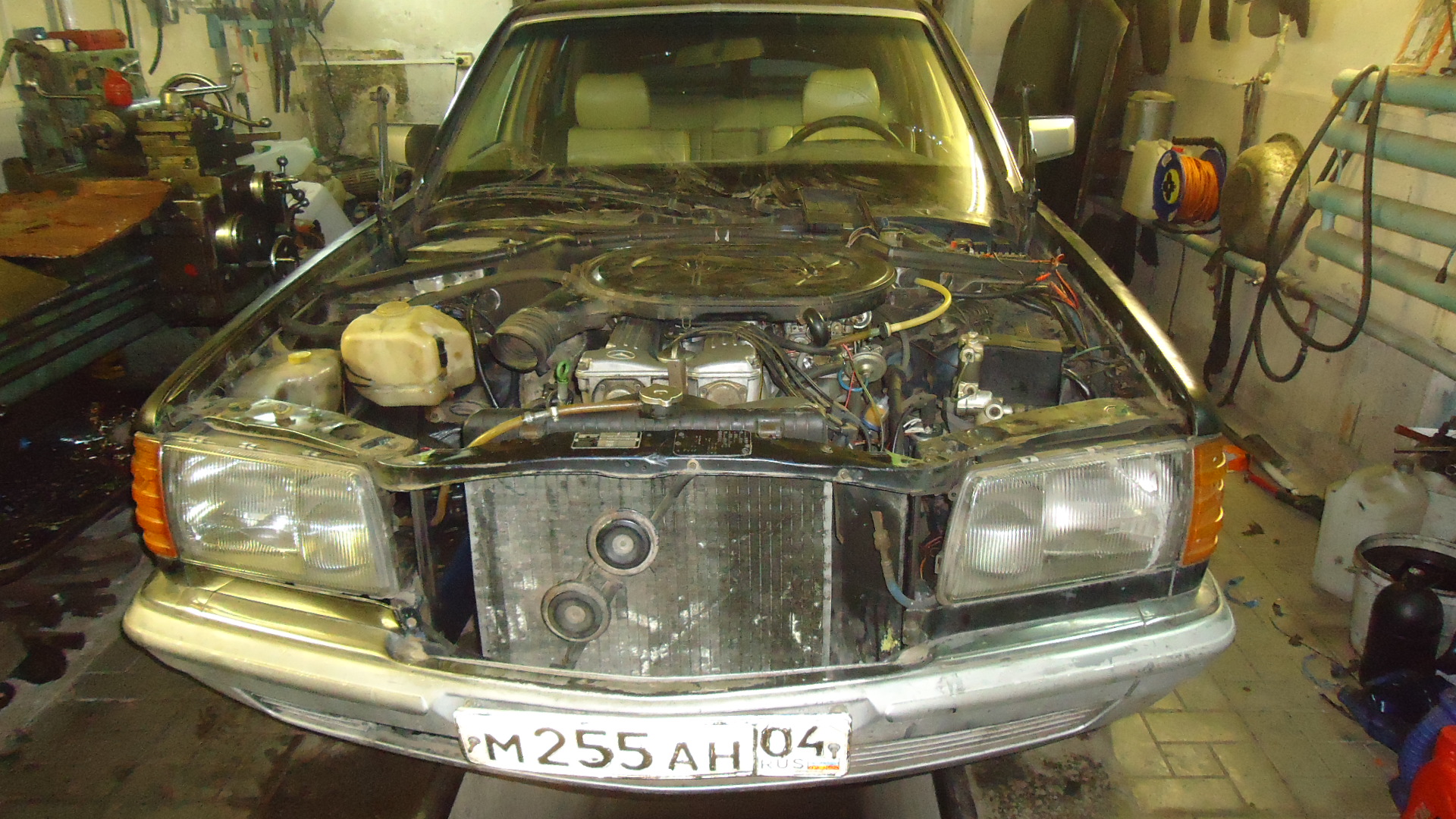 Мерседес 126 ,пробный пуск (попытка №1,неудачная)